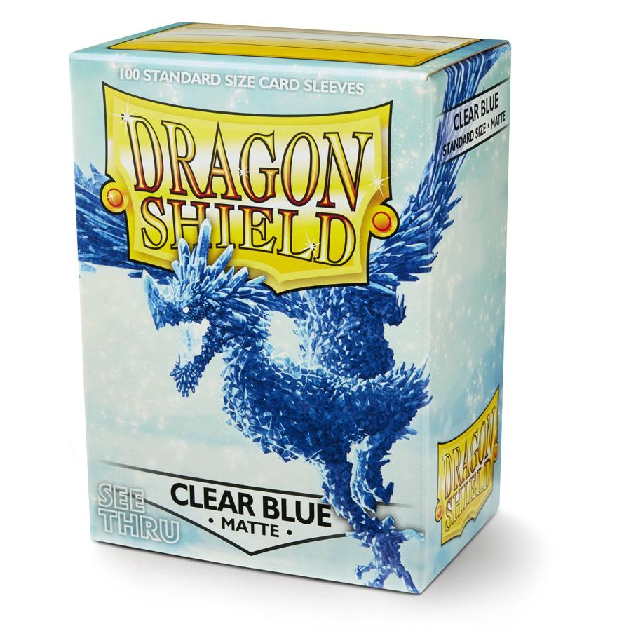 Dragon Shield Clear Blue Matte Standard 100 Card Sleeves