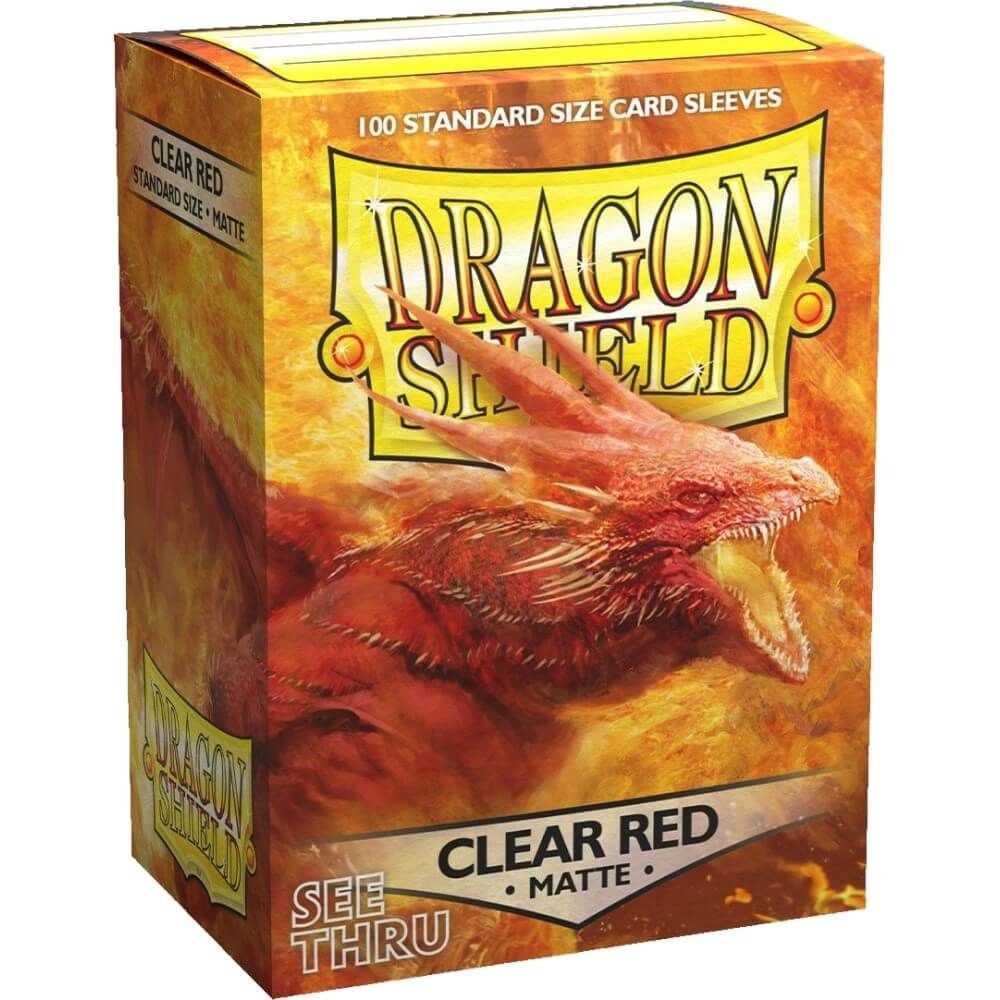 Dragon Shield Clear Red Matte Standard 100 Card Sleeves