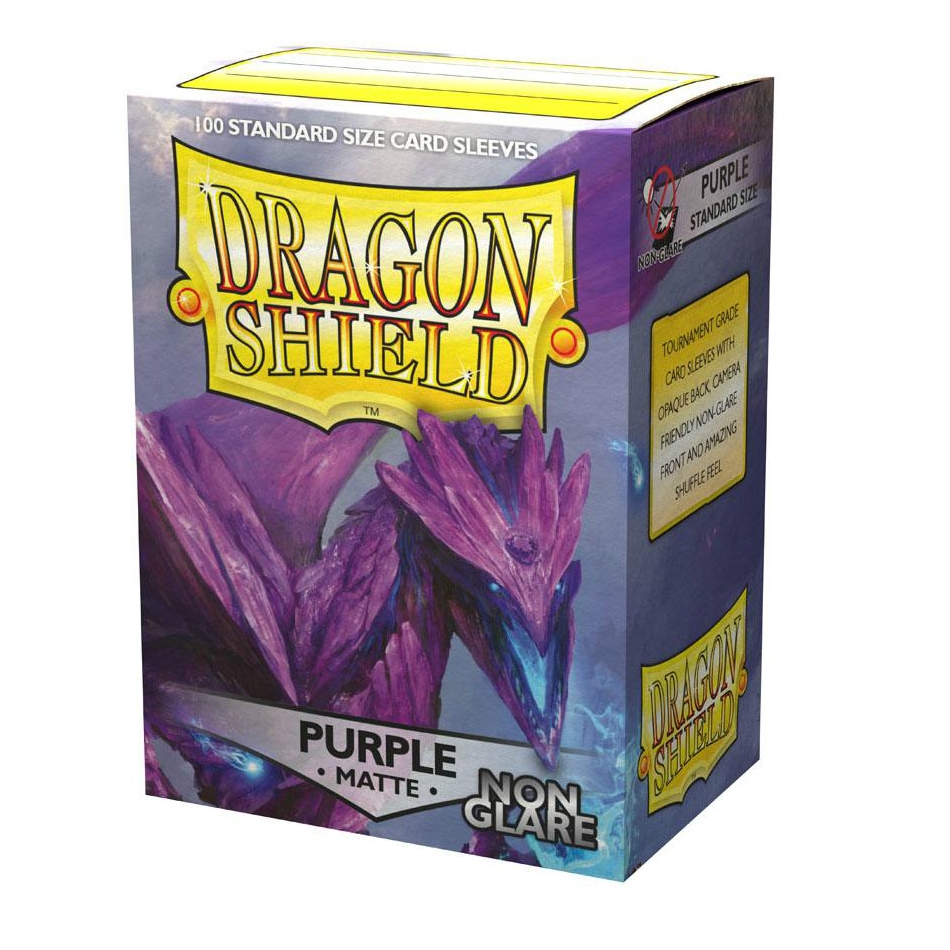 Dragon Shield Purple Matte Non Glare Standard 100 Card Sleeves