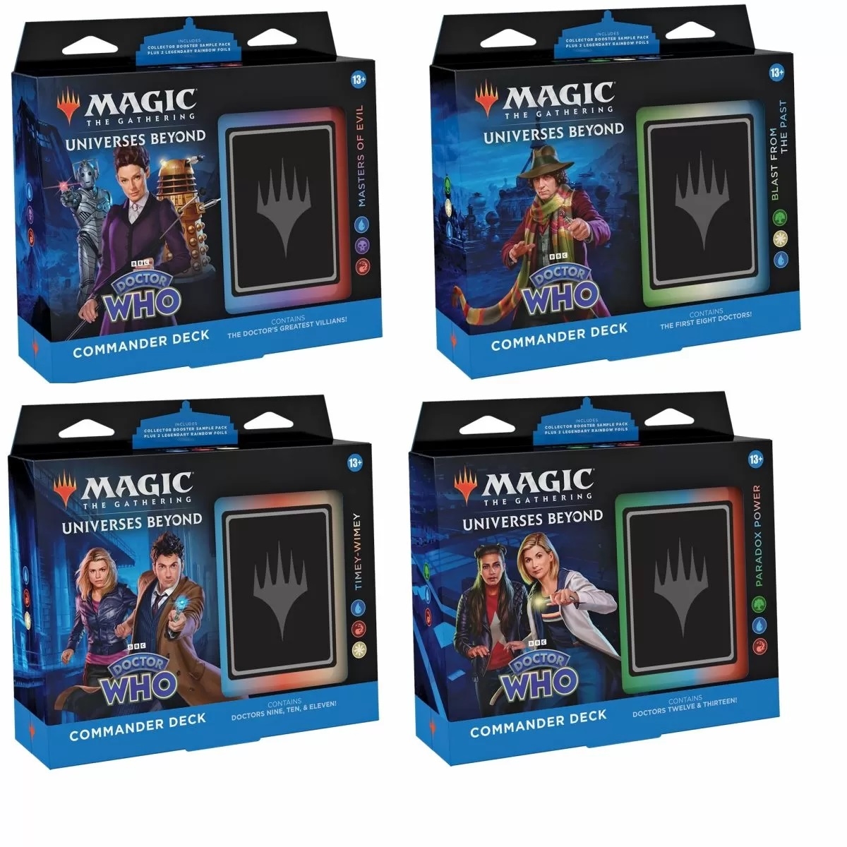 Magic the Gathering Doctor Who Commander Deck Set of 4