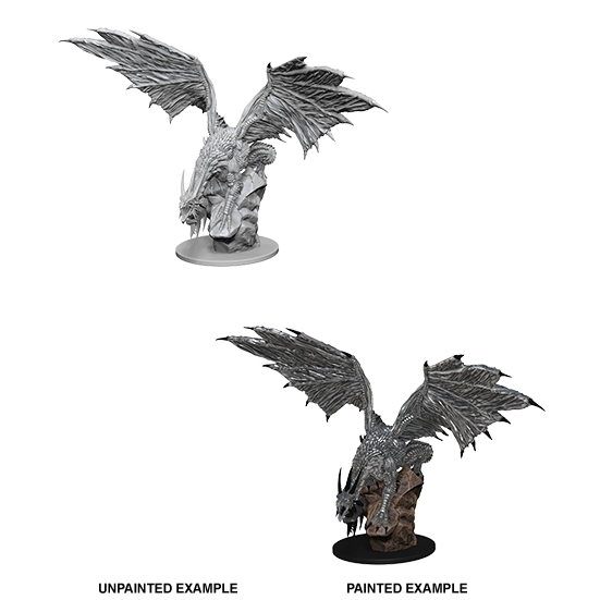 Pathfinder Battle Deep Cuts Unpainted Miniatures Silver Dragon