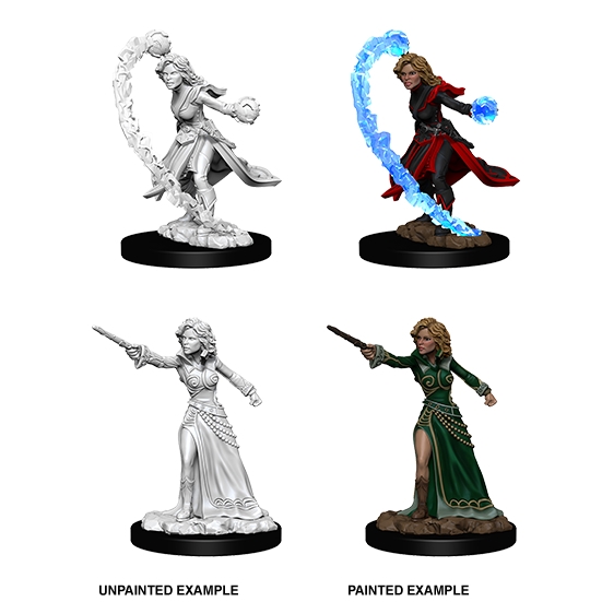 Pathfinder Battles Unpainted Deep Cuts Miniatures Human Female Wizard